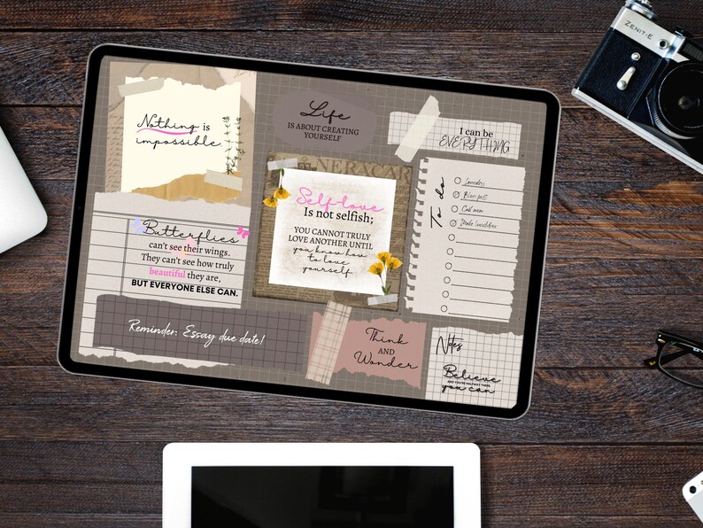 Vintage Torn Paper Digital Stickers Set Sticky Notes Washi - Etsy