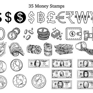 Money Patterns Procreate Brush and Stamp Set - Etsy