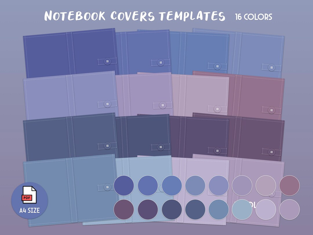 16 Aesthetic Digital Notebook Covers Bundle - A4 Size - Etsy