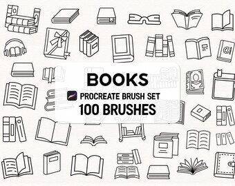 Books Procreate Brush Set, 12 Bookshelf Brushes for iPad - Etsy