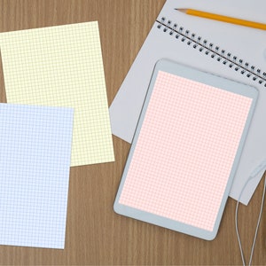 Colored Graph Digital Notes Template - Printable, A4, US Letter ...