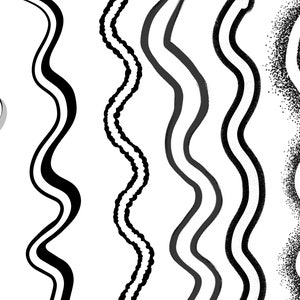 50 Outline Procreate Brush Set - Etsy