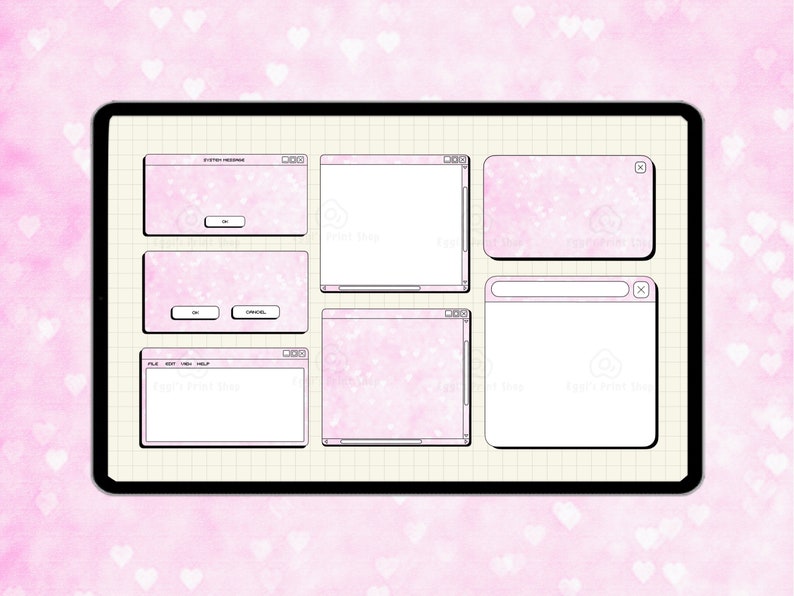 Dreamy Windows Ui Computer Pop up Stickers Set - Etsy