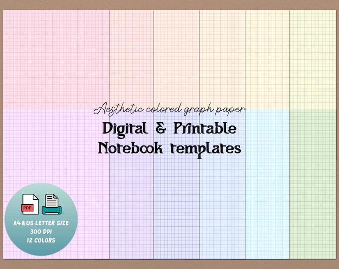 Aesthetic Floral Notes Template – Printable, A4 & US Letter (PDF ...