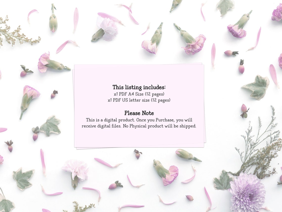 Sakura Digital Notes Template Printable A4 US Letter - Etsy