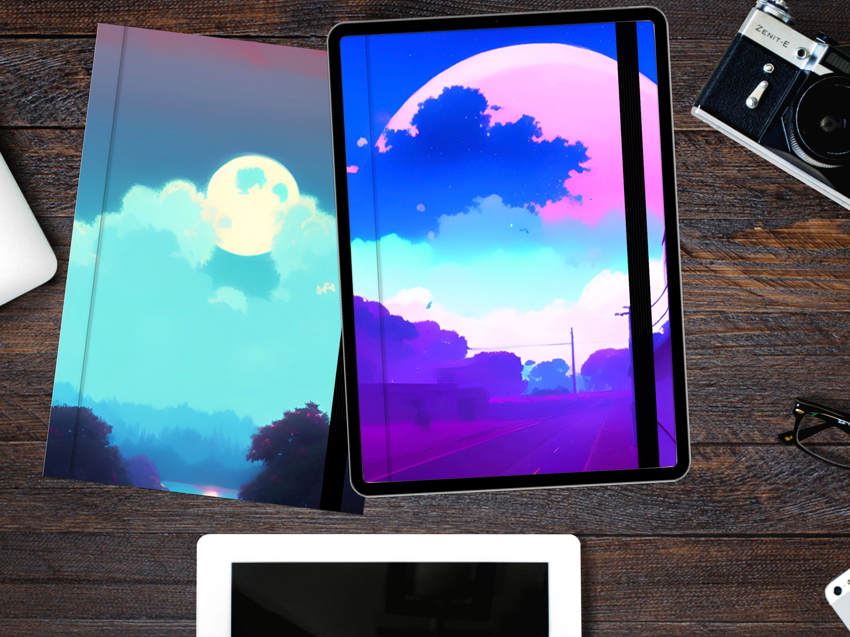 Sky Landscape Digital Notebook Covers Bundle, Goodnotes Template ...