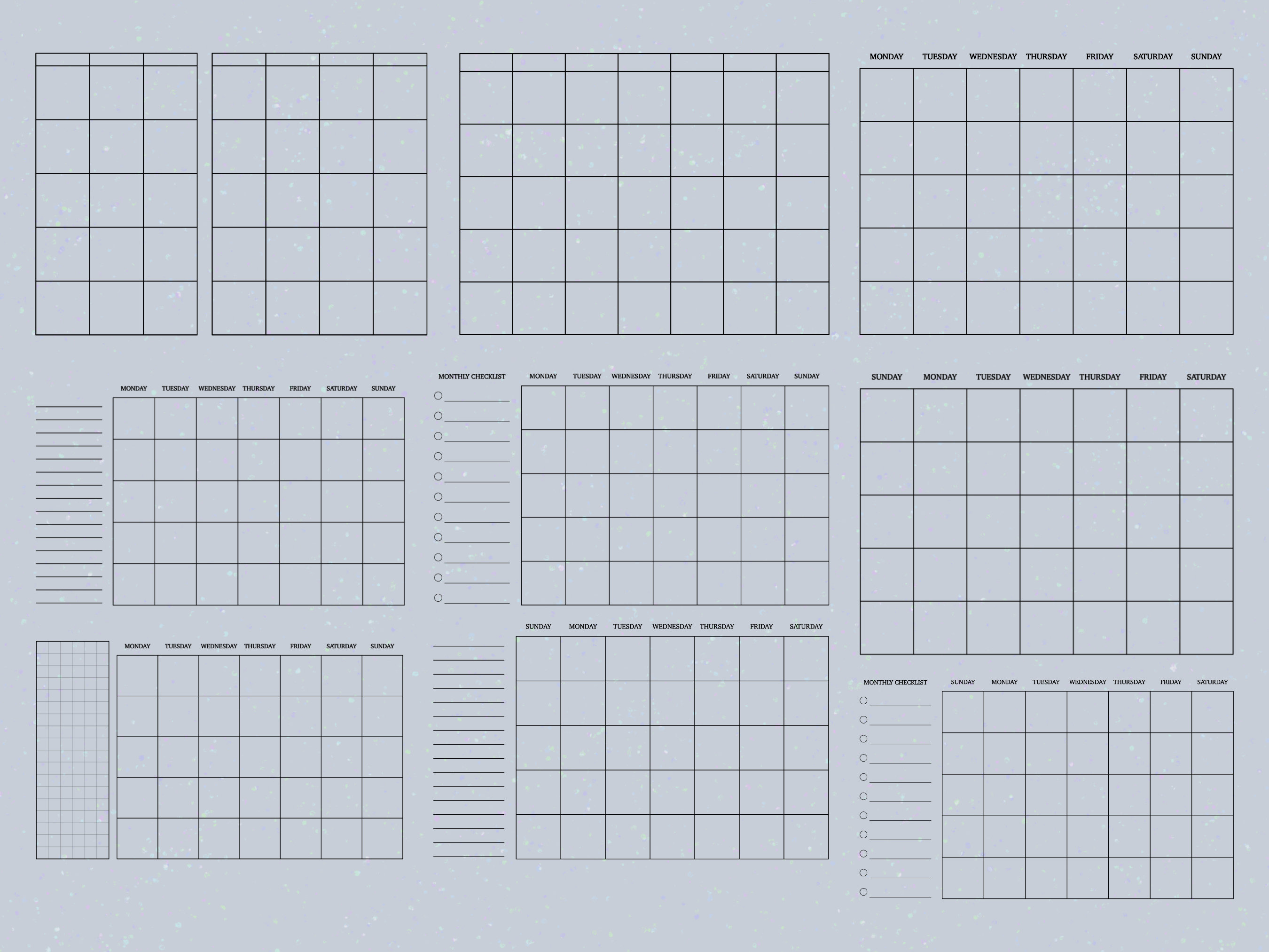 Digital Planner Layout Builder Stamp Brush Set - Etsy