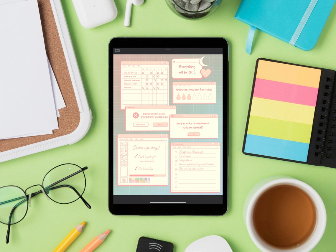 Aesthetic Computer Pop up Stickers Set - Etsy