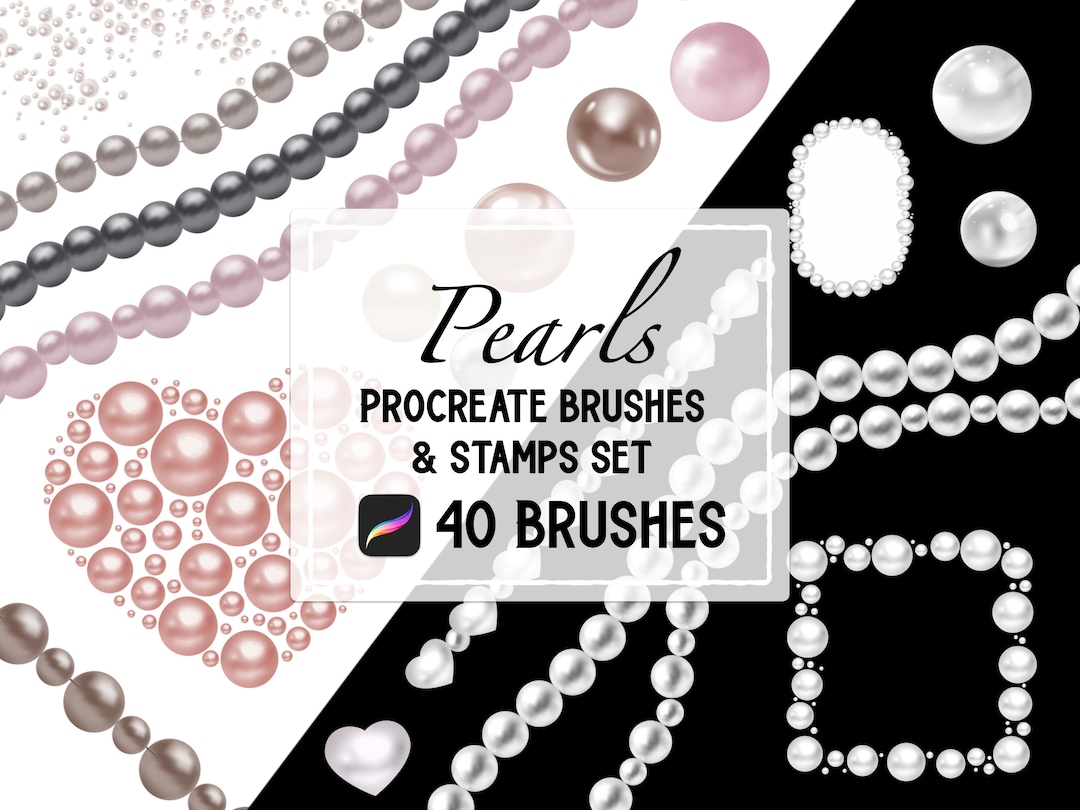 Realistic Jewelry Pearl Brushes & Stamps Procreate Brush Set - Etsy