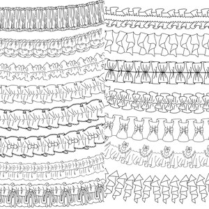 Ruffle Lines Procreate Brushes Set - Etsy