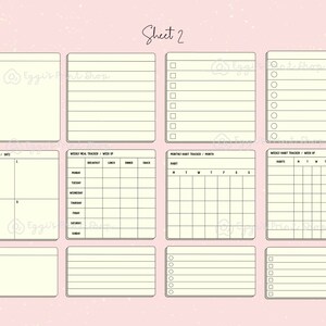 Health Tracker & Checklist Widget Digital Stickers Set - Etsy