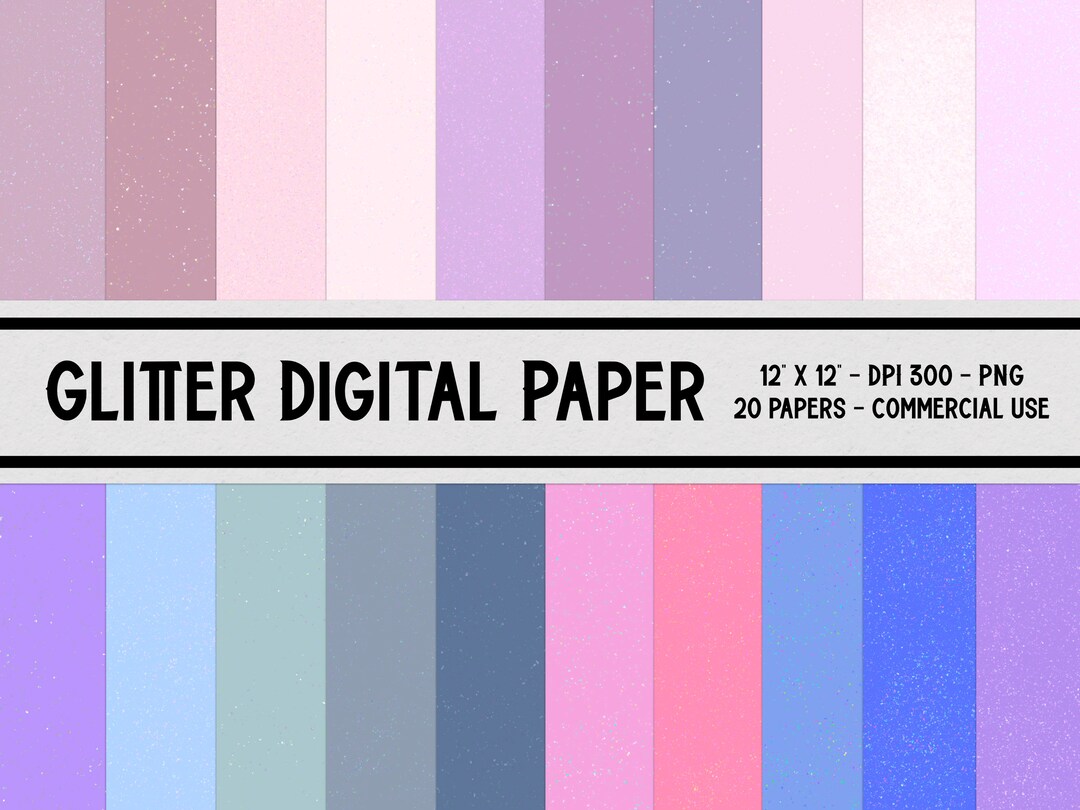 Soft Glitter Digital Paper Set - Commercial Use, Instant Download - Etsy