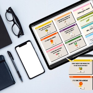 Positive Affirmation Digital Stickers Bundle - Goodnotes, PNG, Instant ...