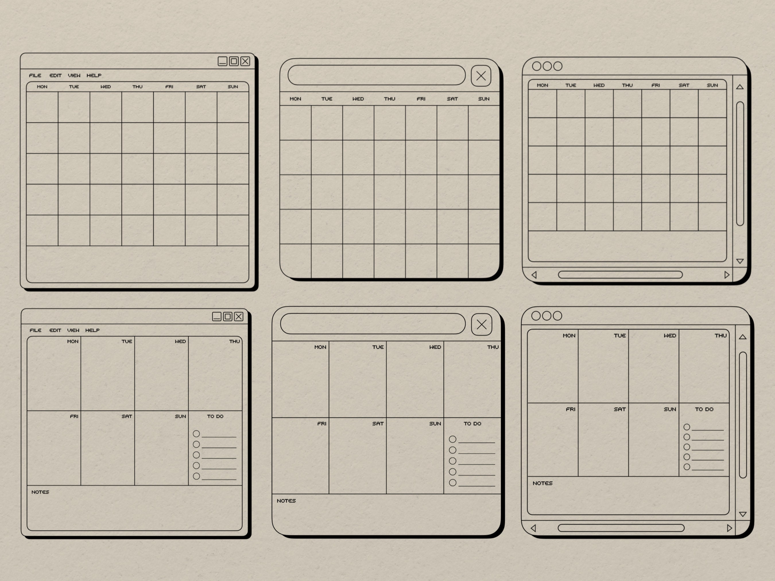 Windows Pop-up Procreate Stamp Widget Brush Set 2 - Etsy