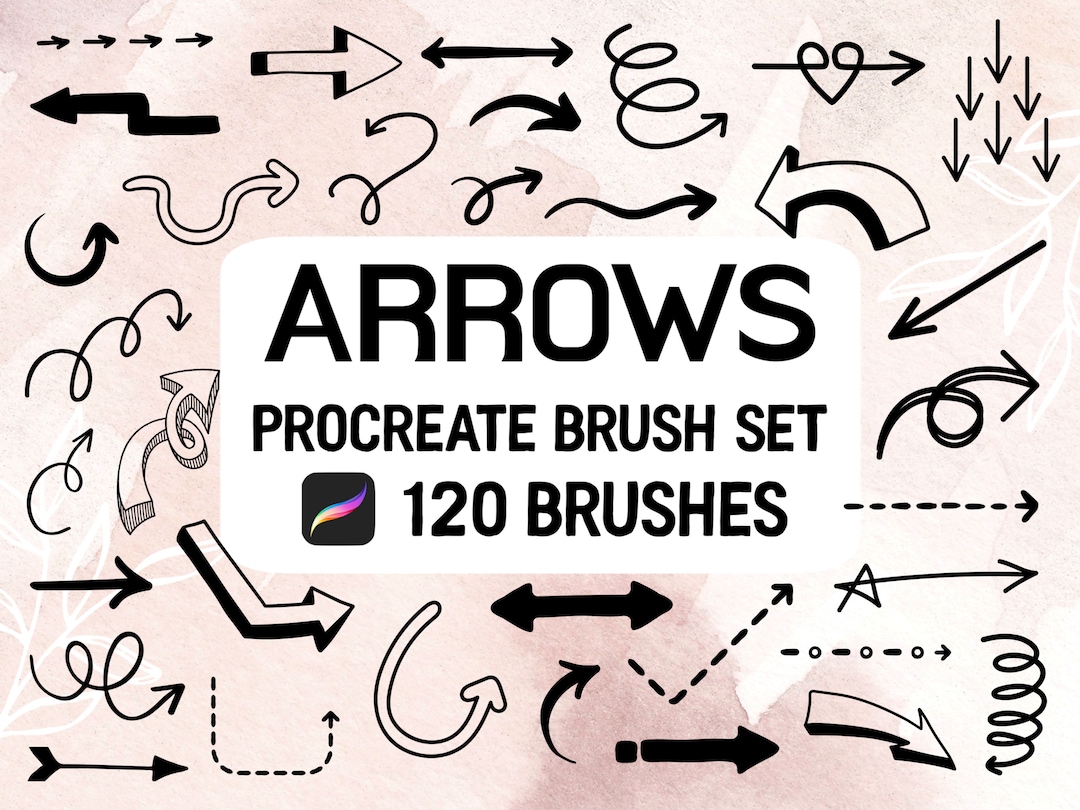 120 Arrow Procreate Stamp Brush Set - Etsy