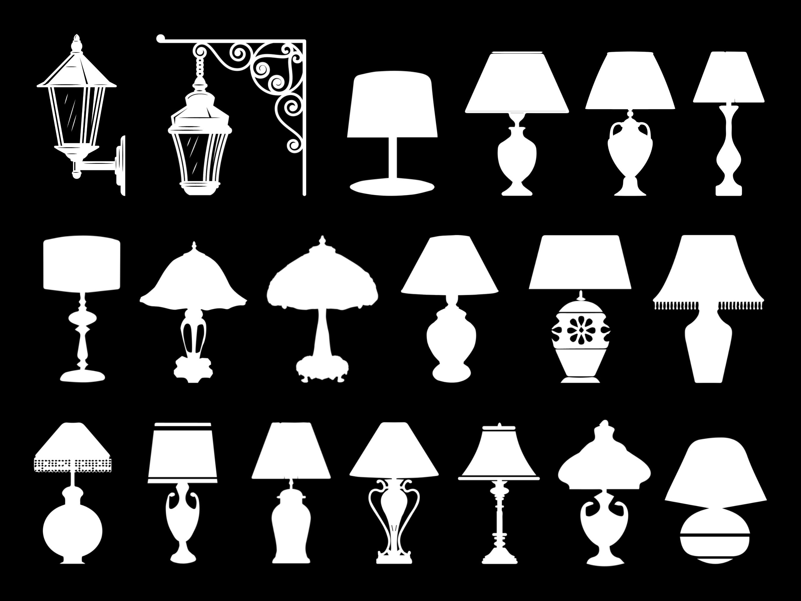 Chandelier & Lamp Procreate Brush Set - Etsy