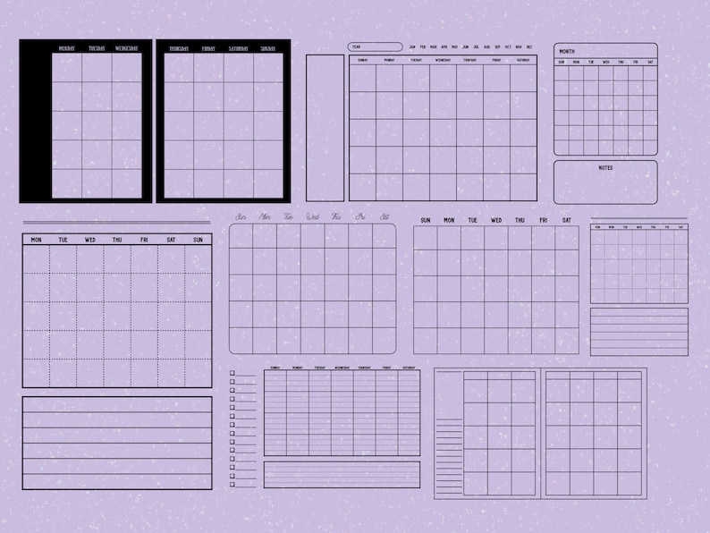 Digital Planners & Calendar Procreate Stamp Brush Set 2 - Etsy