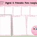Aesthetic Flower Digital Notes Template Printable A4 US - Etsy
