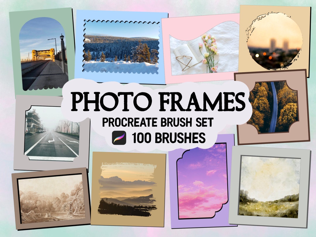 100 Photo Frames Procreate Stamp Brush Set 2 - Etsy