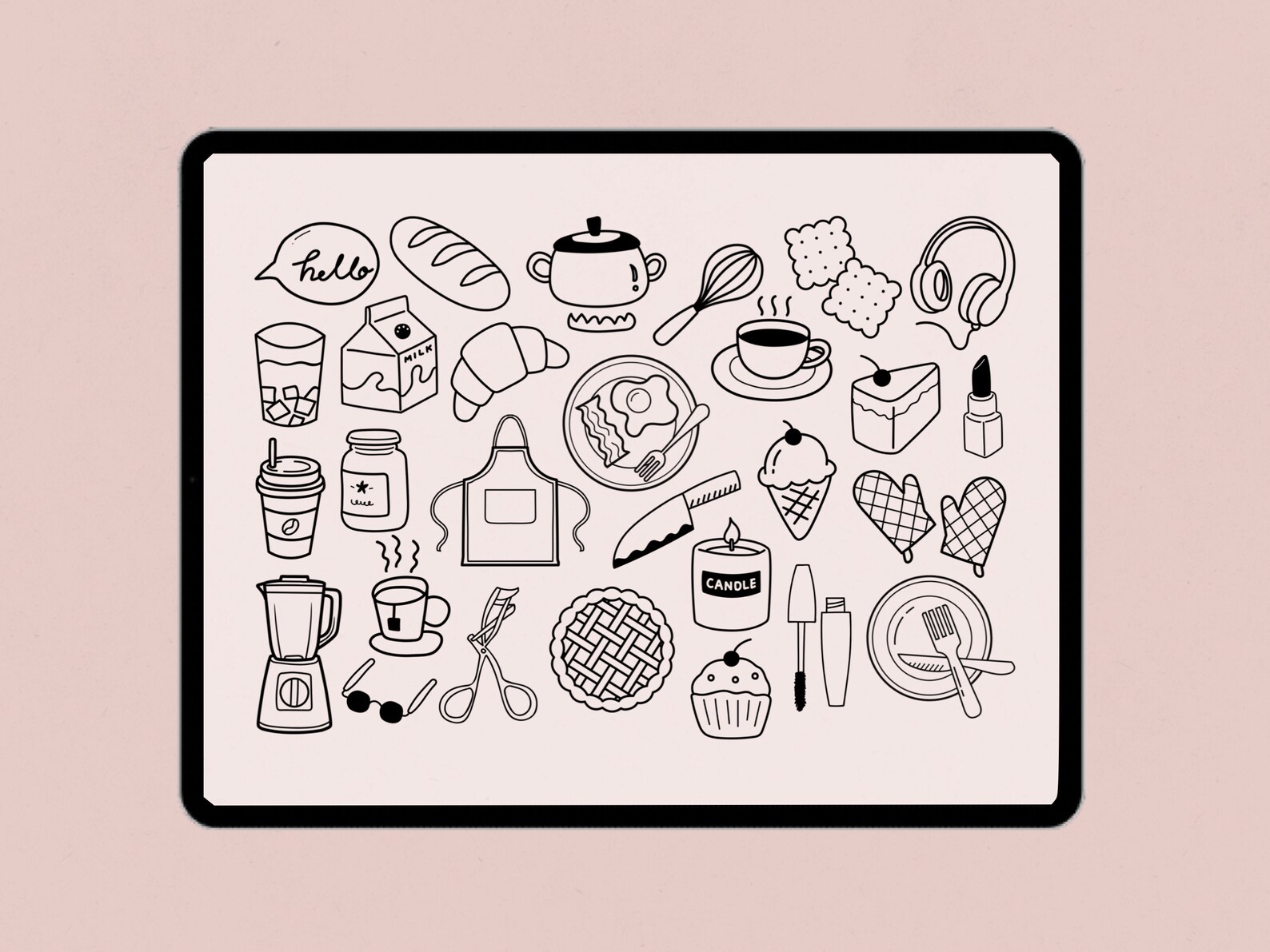 Everyday Life Daily Procreate Stamp Brush Set - Etsy