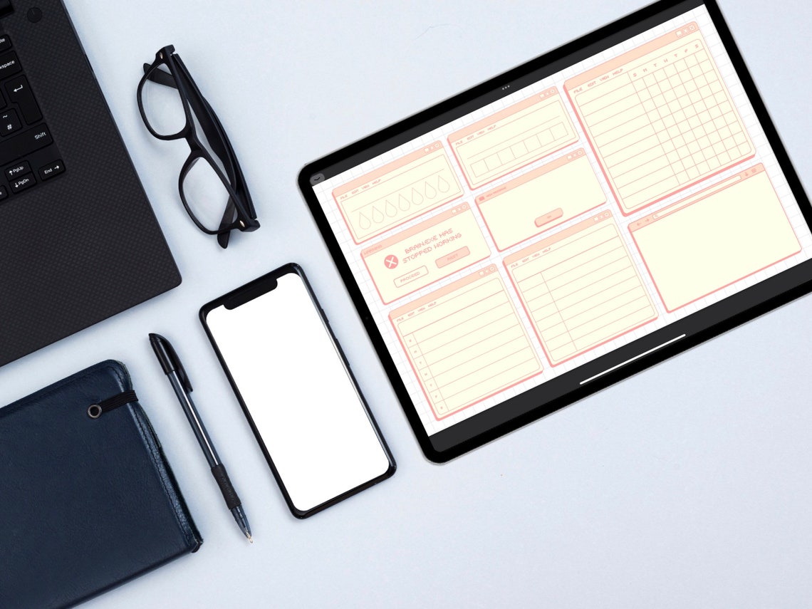 Aesthetic Computer Pop up Stickers Set - Etsy