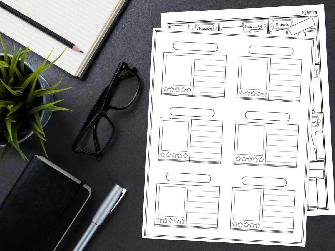 Book Log / Reading Tracker Printable Digital Planner PDF | Etsy