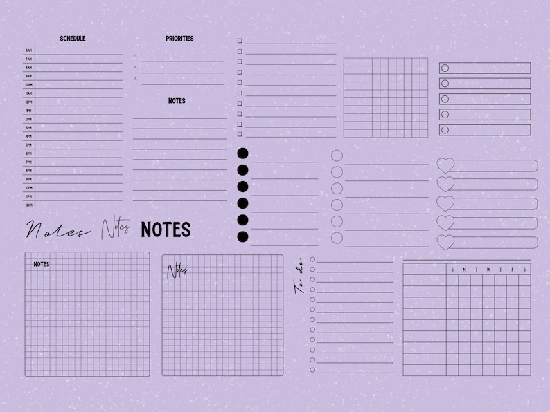 Digital Planners & Calendar Procreate Stamp Brush Set 2 - Etsy