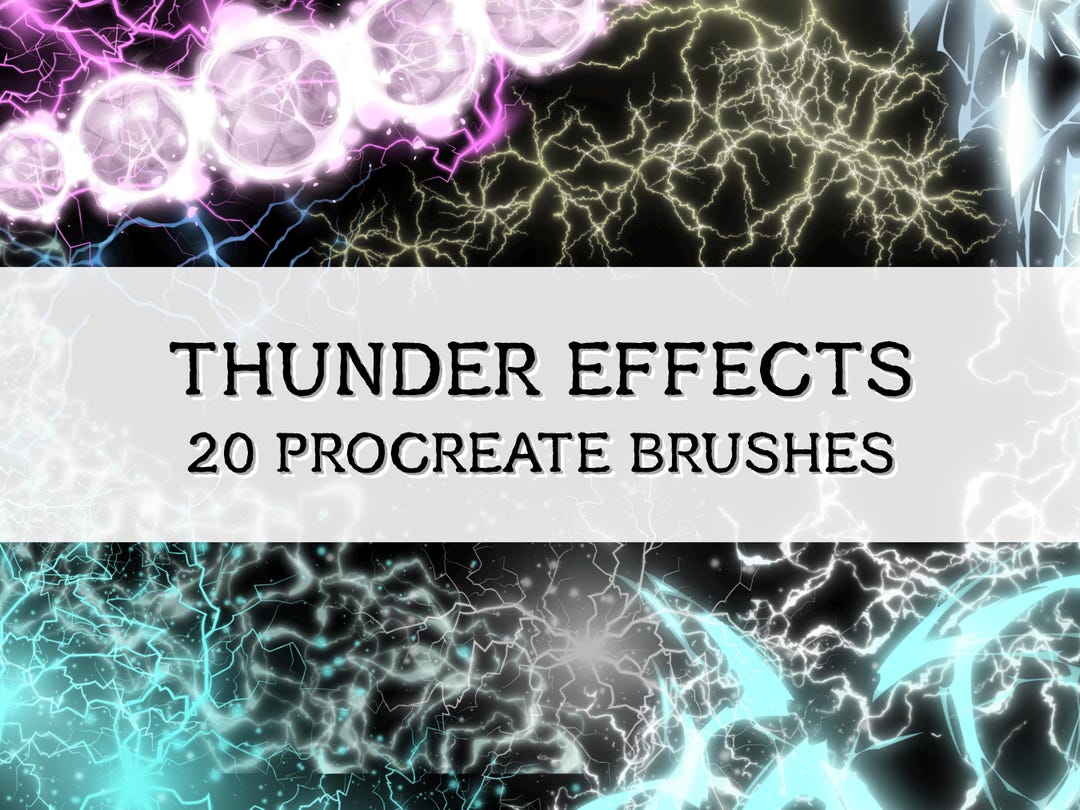 Thunder Lightning Electric Procreate Brush Set - Etsy