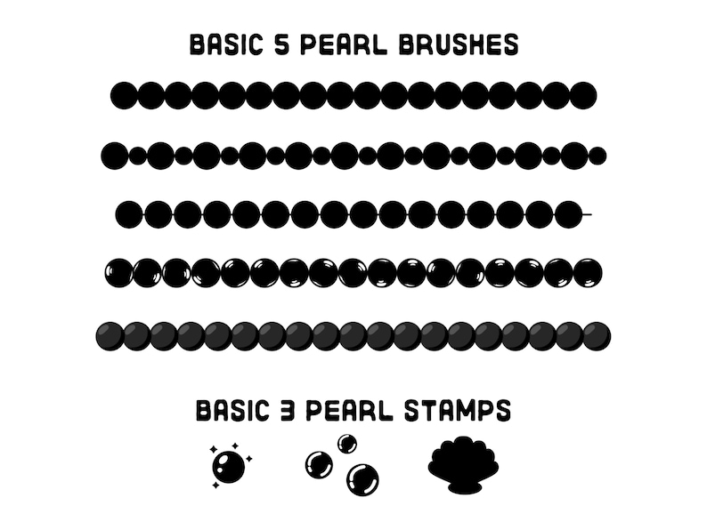 Realistic Jewelry Pearl Brushes & Stamps Procreate Brush Set - Etsy
