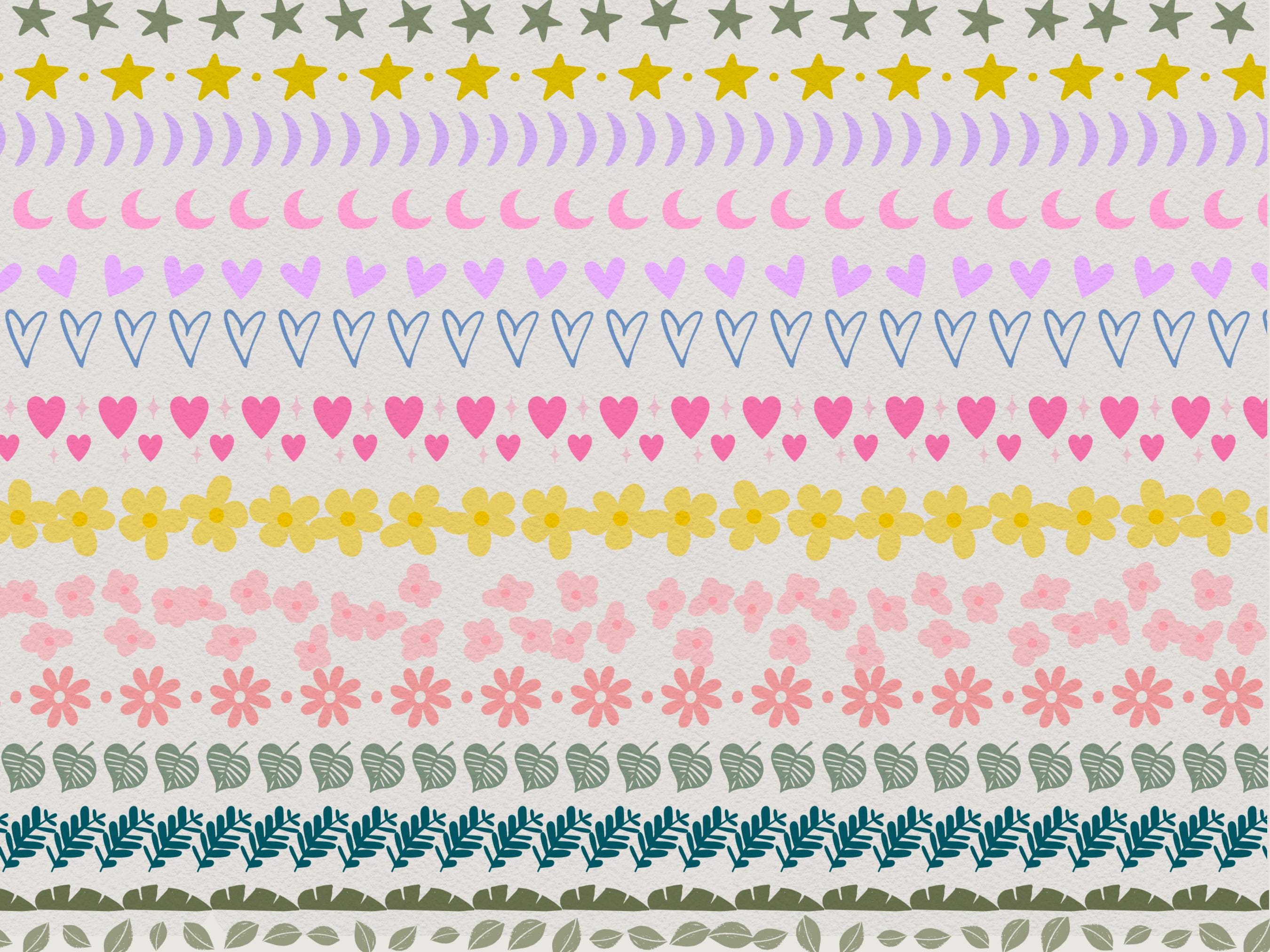 Boho Border & Divider Lines Procreate Brush Set - Etsy
