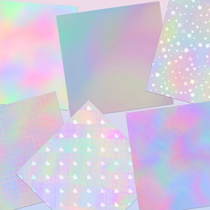 Holographic & Iridescent Texturized Paper Maker Procreate Brush Set ...