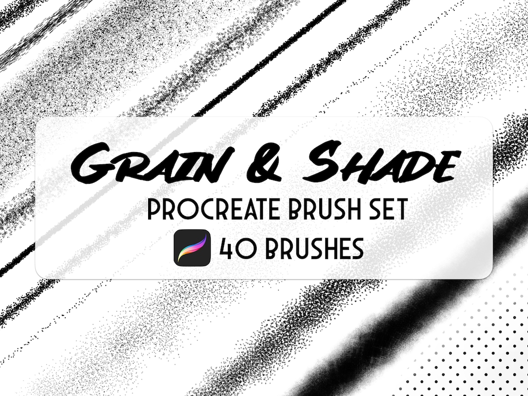 Grain & Shade Texture Procreate Brush Set - Etsy