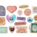 Vintage Retro Positive Affirmation Digital Stickers Set - Goodnotes ...