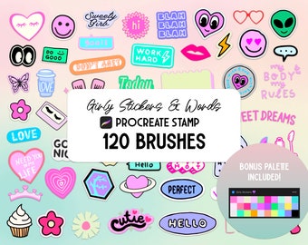 Kawaii Sticker Procreate - Etsy