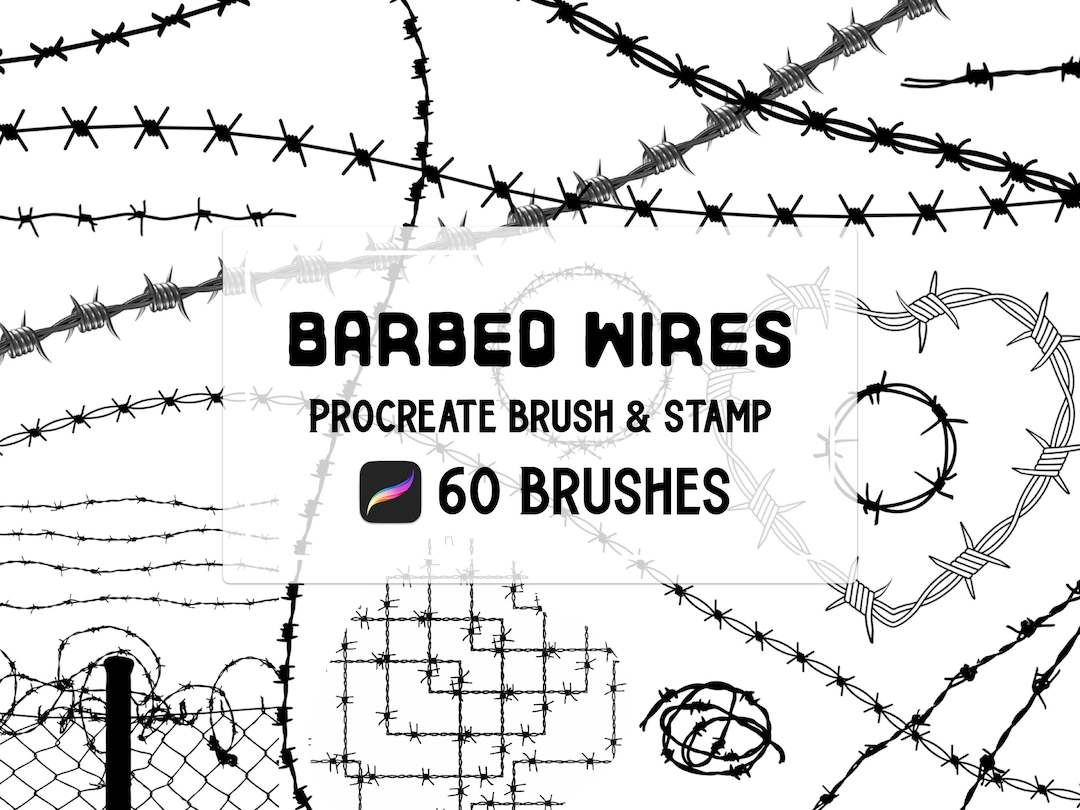 Barbed Wire & Fence Procreate Brush Set - Etsy Barbed Wire & Fence Procreate Brush Set - Etsy