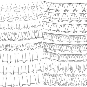Ruffle Lines Procreate Brushes Set - Etsy
