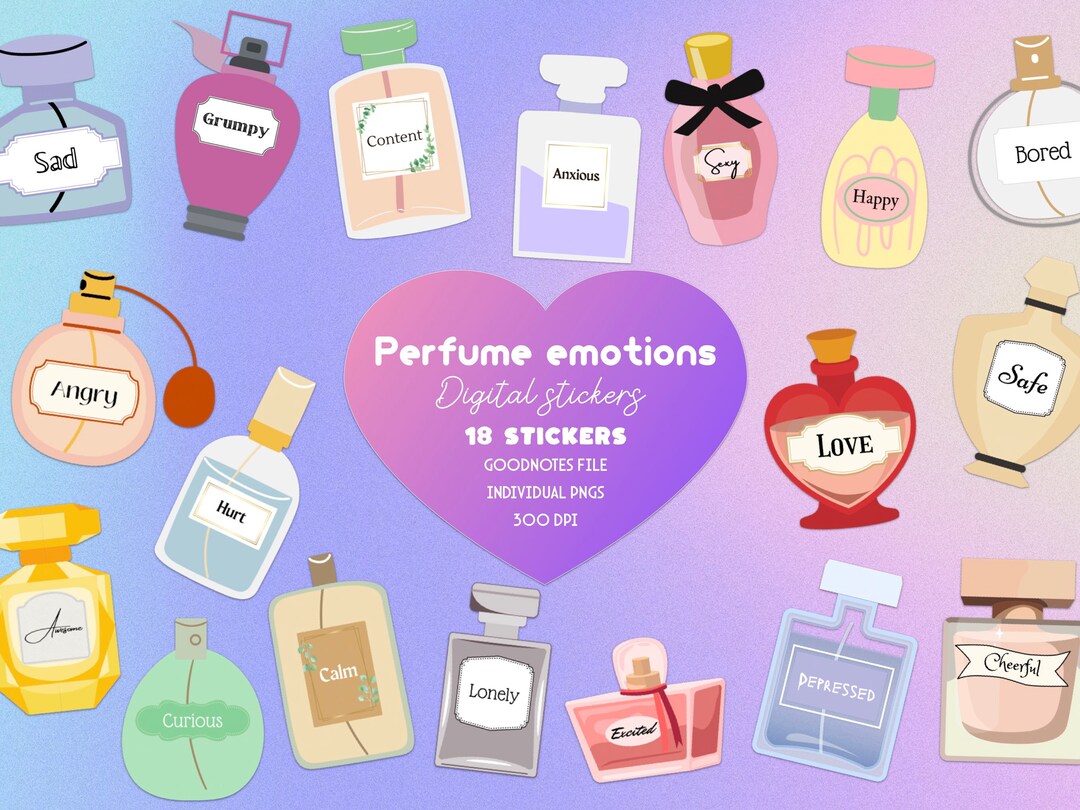 Perfume Emotion Digital Stickers Set - Goodnotes, PNG, Instant Download ...