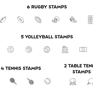 Sports, Workout, Exercise Procreate Stamp Brush Set - Etsy