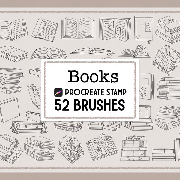 Books Stamp - Etsy