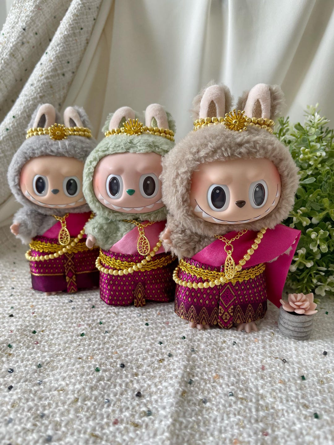 Burgundy Thai Outfits for Labubus/dolls (labubu NOT Included) - Etsy