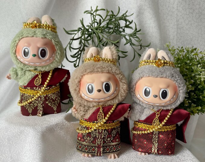 Deep Red Thai Outfits for Labubus/dolls (labubu NOT Included) - Etsy