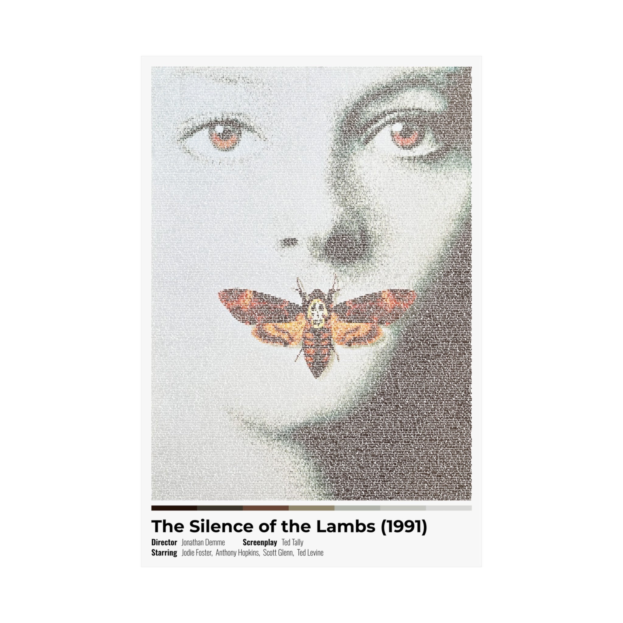 The Silence of the Lambs Movie Script Poster Unique Art Gift, for Film ...