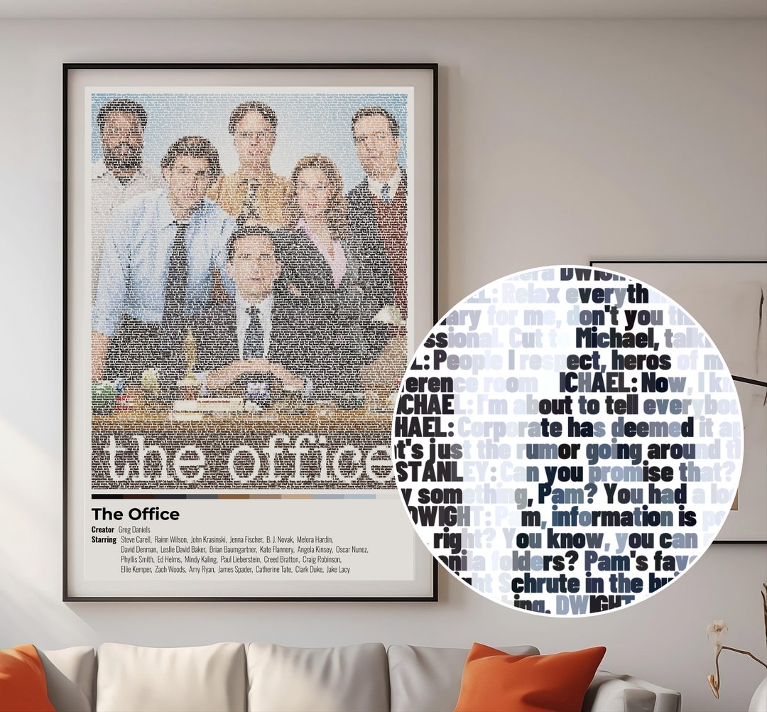 The Office Script Poster - Unique Art Gift, for TV Lovers - Etsy