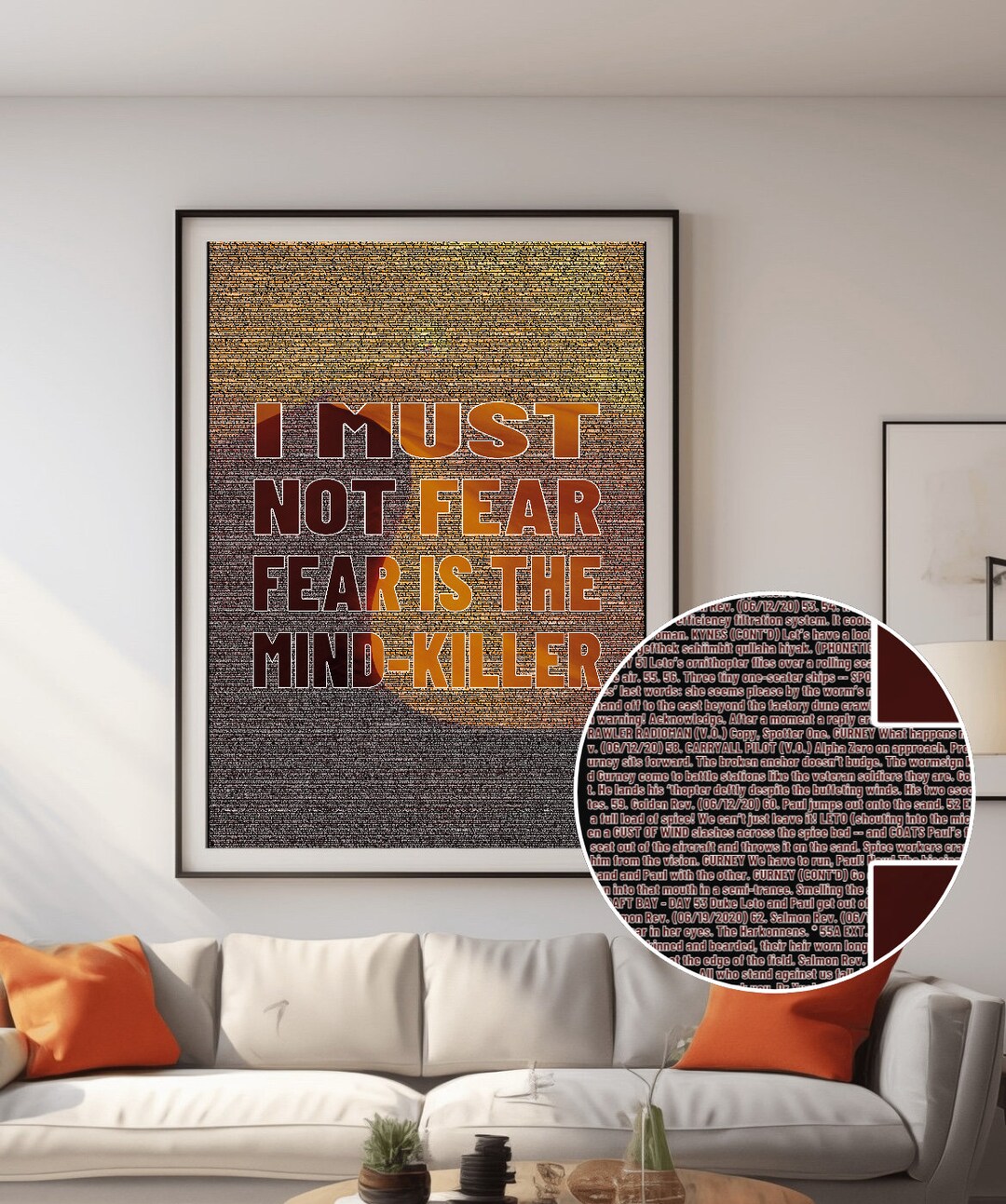 Dune Part 1 Full Movie Script Quote Poster - Etsy