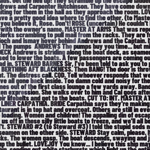 Titanic Movie Script Poster Unique Art Gift, for Film Lovers - Etsy