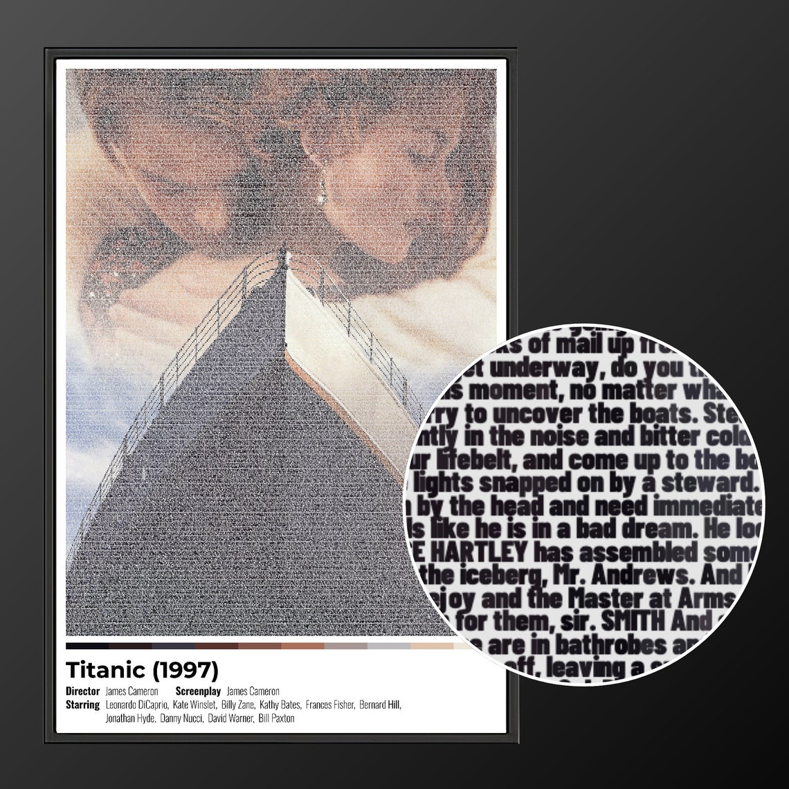 Titanic Movie Script Poster Unique Art Gift, for Film Lovers - Etsy