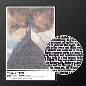Titanic Movie Script Poster - Unique Art Gift, for Film Lovers - Etsy