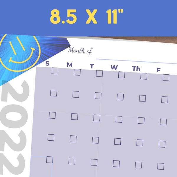 Smiley Face Calendar - Etsy