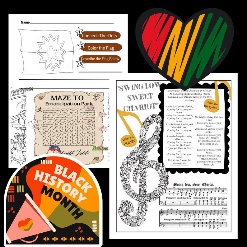 Black History Worksheet.printable Coloring Book Black History ...