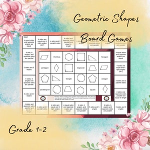 Geometric Shape's Board Game. Printable - Etsy